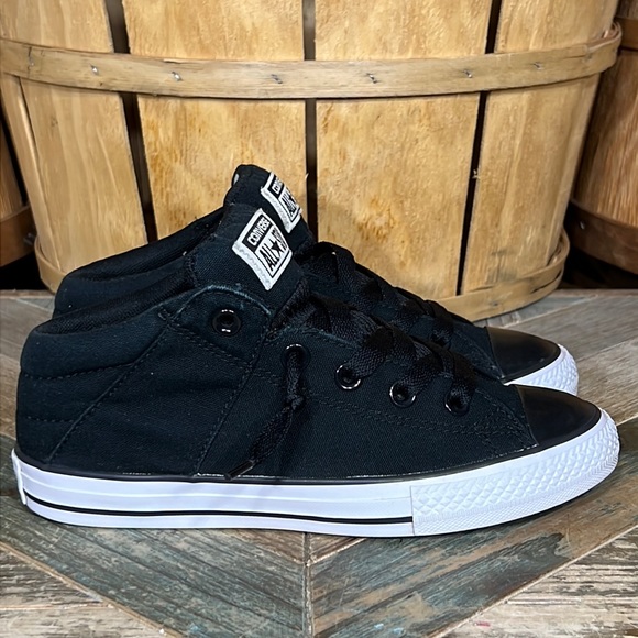 Converse | Shoes | Converse Axel Mid Black Canvas Sneakers Shoes | Poshmark